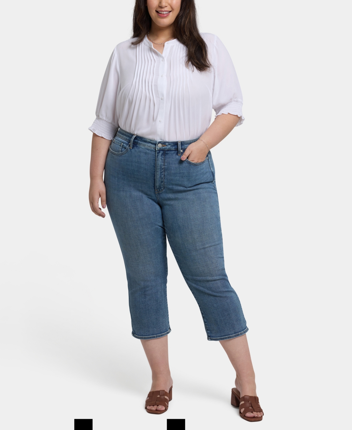 Click here for Nydj Plus Size Joni Relaxed Capri Jeans - Majorca... prices