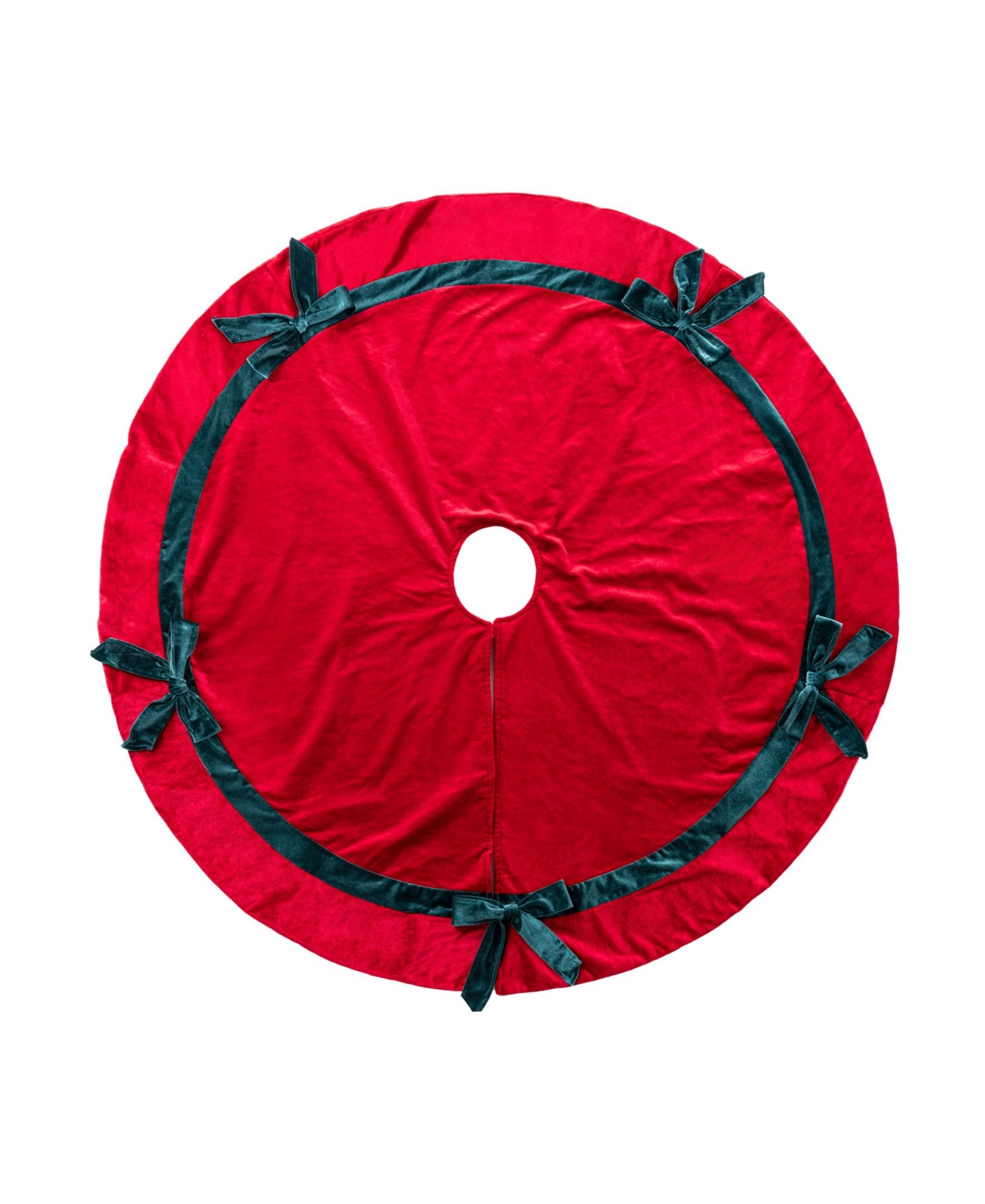 Click here for Glitzhome 48 Christmas Tree Skirt with Bows - Mult... prices