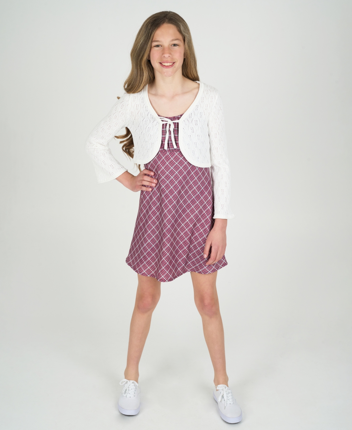 Click here for Rare Editions Big Girls 2-Piece Plaid Dress with P... prices