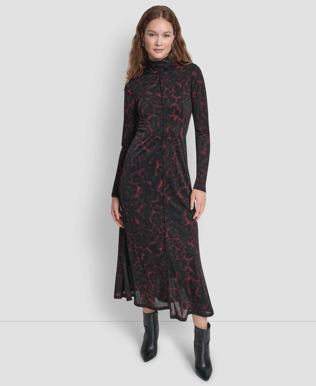 Click here for Dkny Womens Exposed Seam Printed Long Sleeves Dres... prices