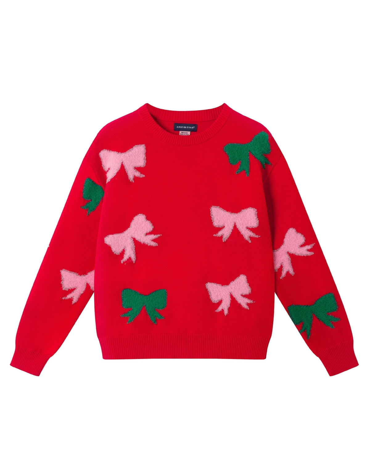 Click here for Andy & Evan Child Girls Holiday Bows Icon Sweater... prices