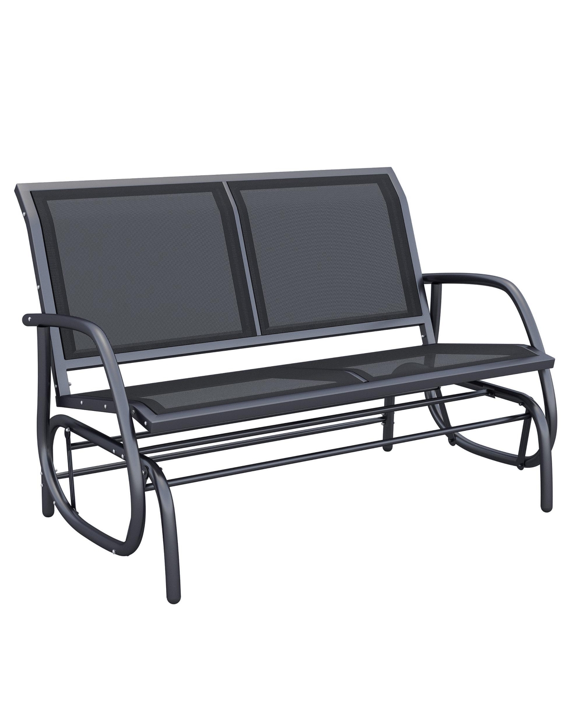 Click here for Flynama Outsunny 47 Inch Black 2 Person Outdoor Gl... prices