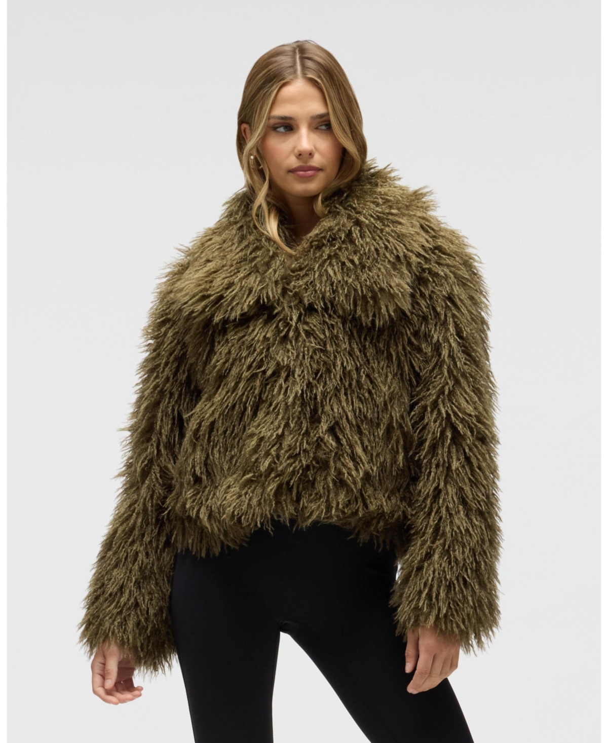 Click here for Nvlt Womens Long Hair Luxious Faux Fur Jacket - Ol... prices