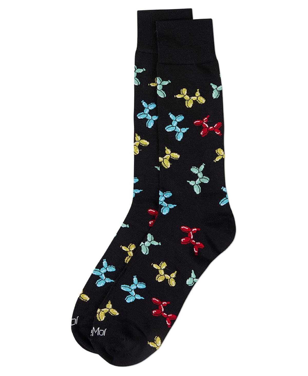 Click here for MeMoi Mens Balloon Animals Crew Socks - Black prices