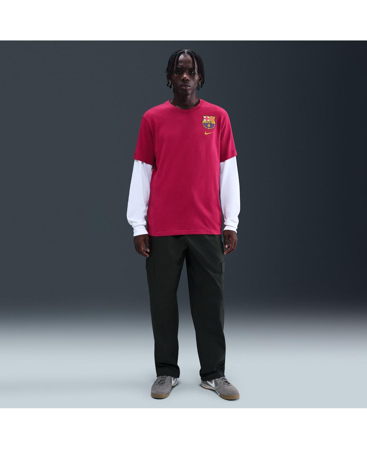 Click here for Nike Mens Red Barcelona Crest T-Shirt - Red prices