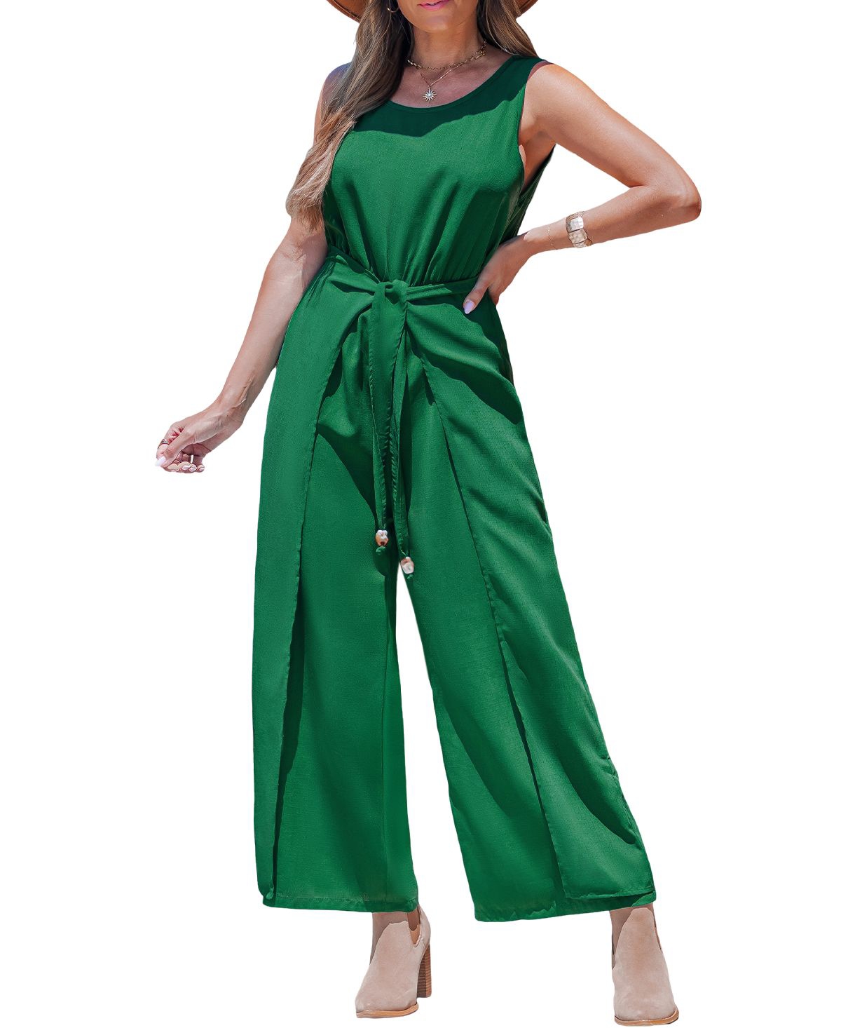 Click here for Cupshe Womens Start Somewhere Green Jumpsuit - Dar... prices