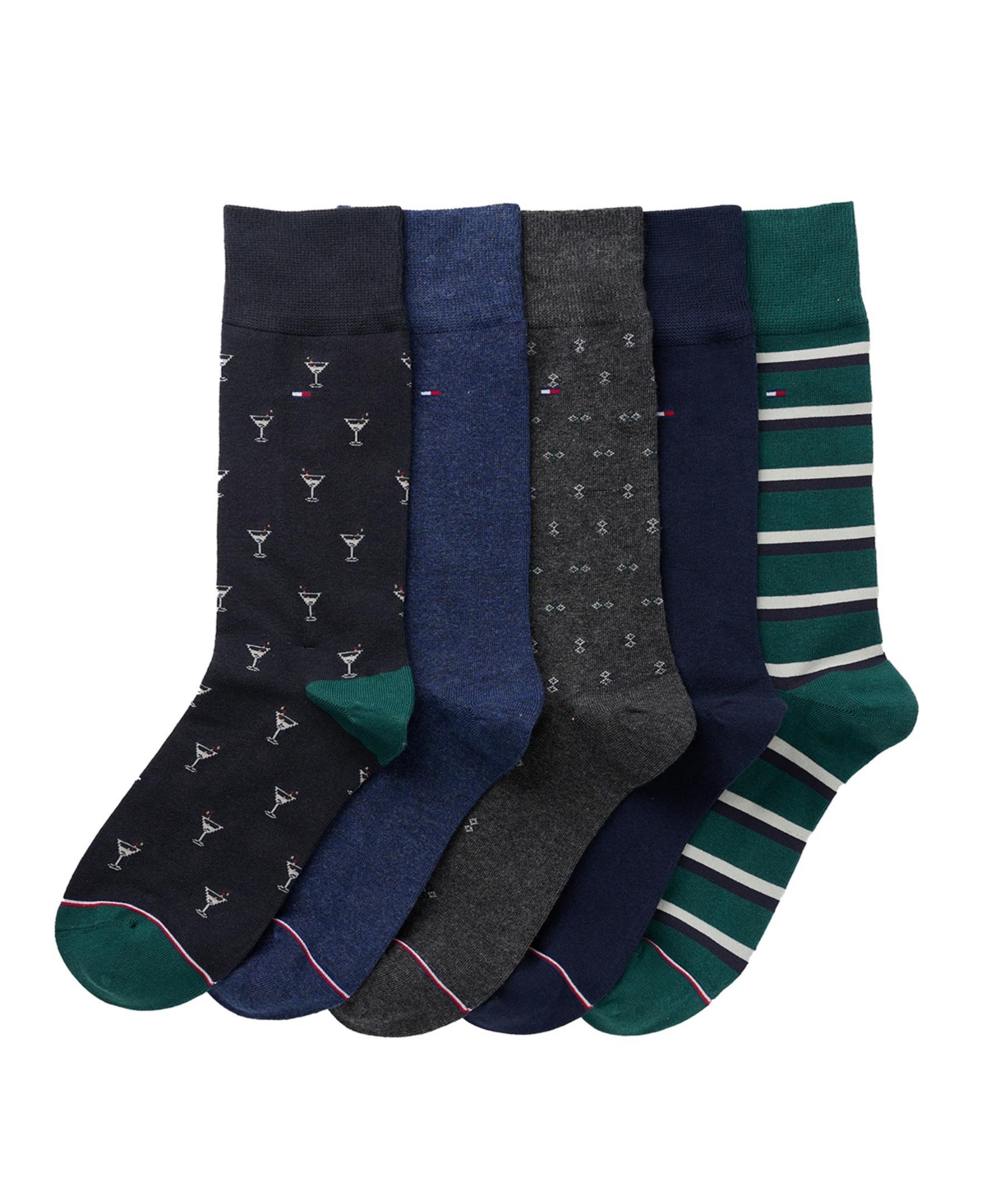 Click here for Tommy Hilfiger Mens Dress Crew Socks  5-Pack - Bla... prices