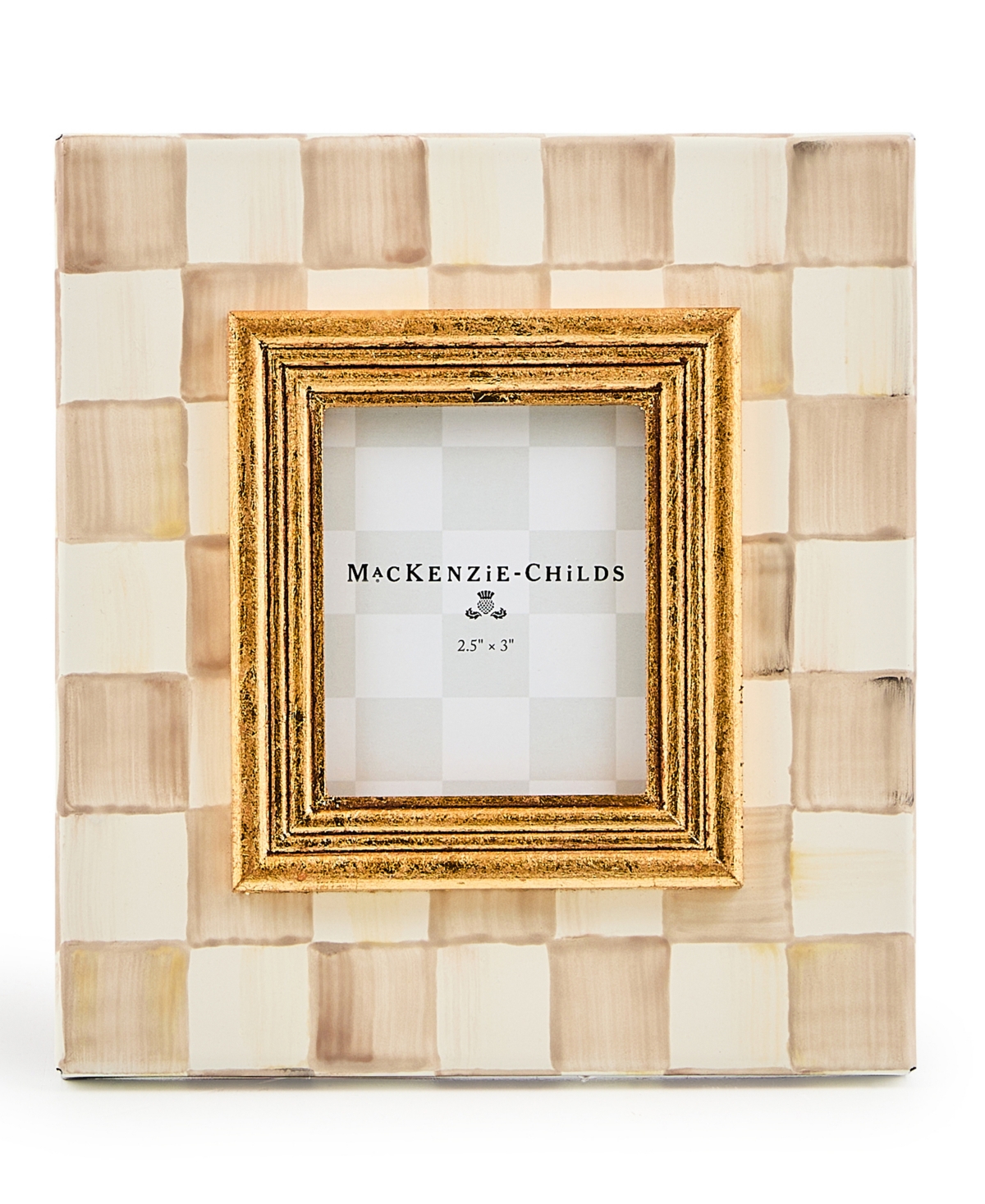 Click here for MacKenzie-Childs Mocha Check Frame  2.5 x 3 - Mult... prices