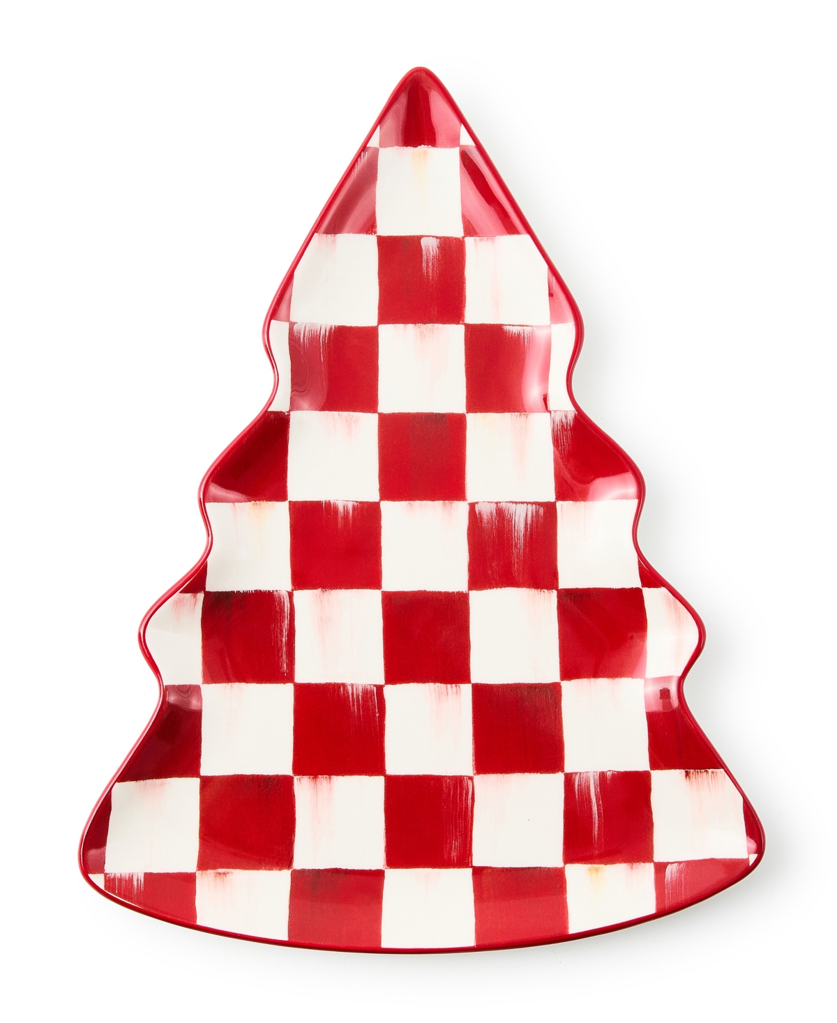 Click here for MacKenzie-Childs Cherry Check Tree Dish - Multi prices