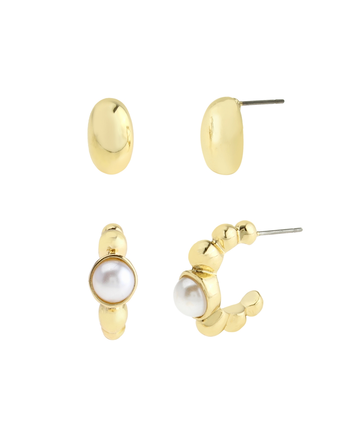 Click here for Steve Madden Faux Mother of Pearl Hoop Earring Set... prices