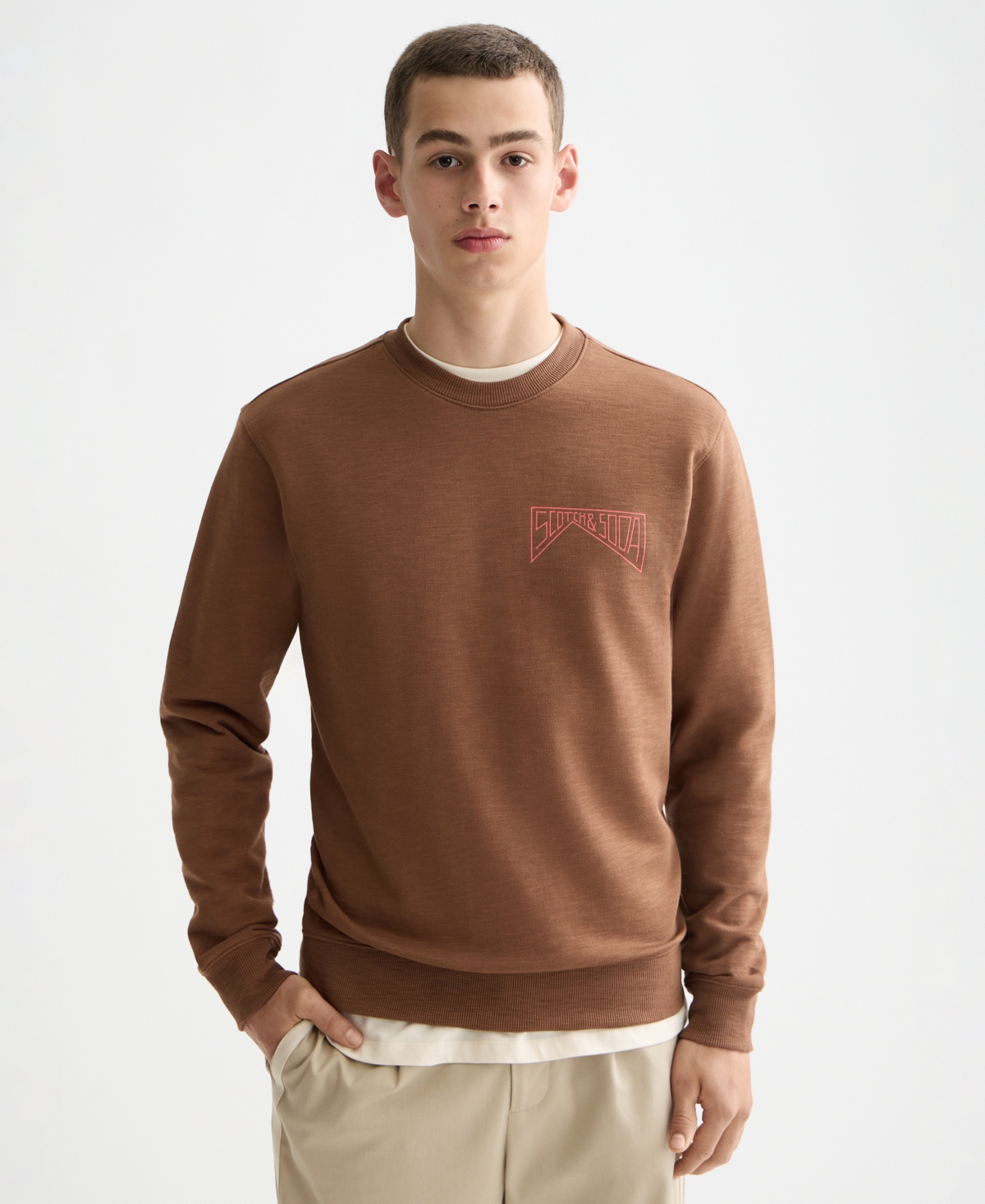 Click here for Scotch & Soda Mens Logo Detail Crewneck Sweatshirt... prices