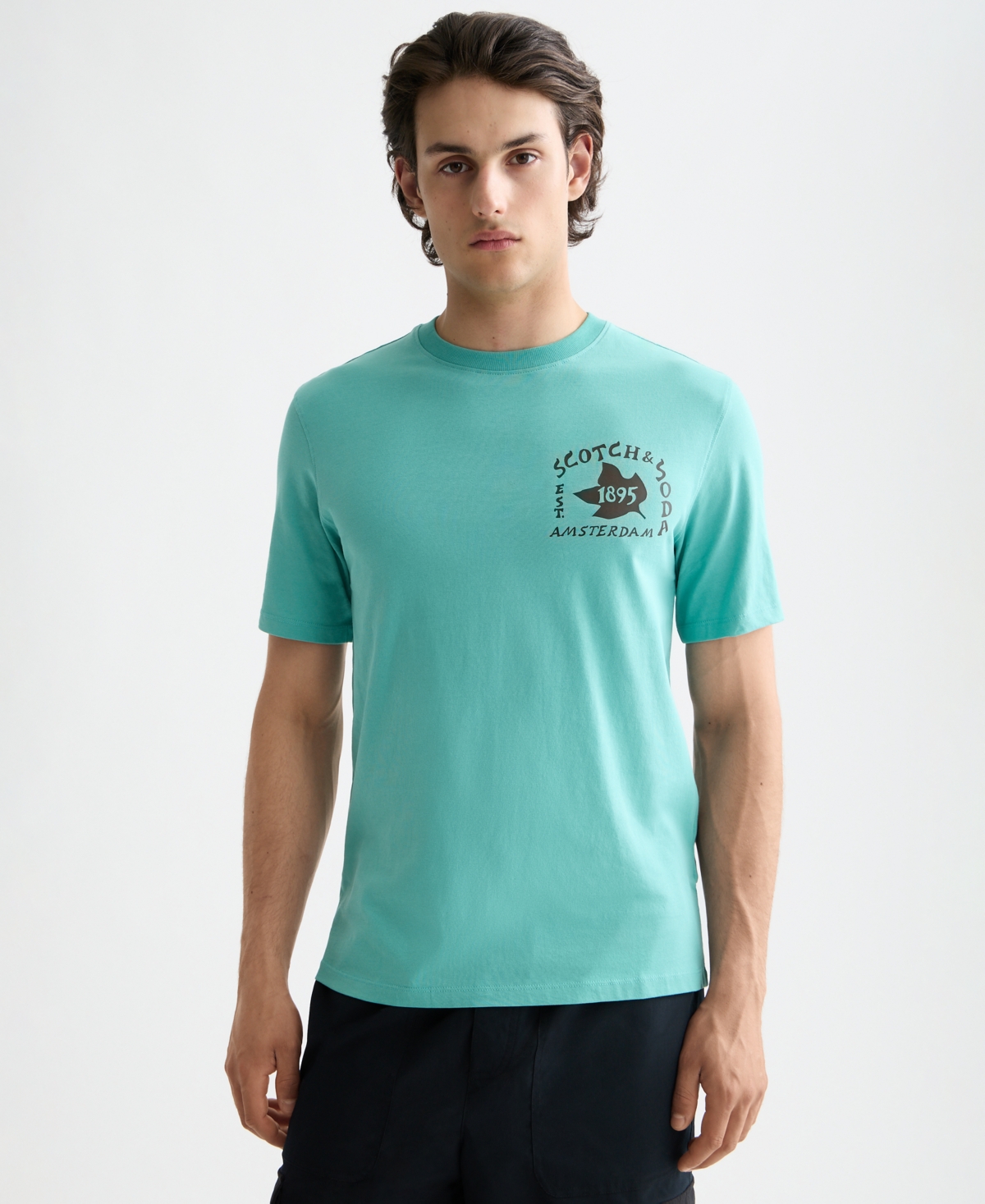 Click here for Scotch & Soda Mens Short Sleeve Logo Graphic Crewn... prices