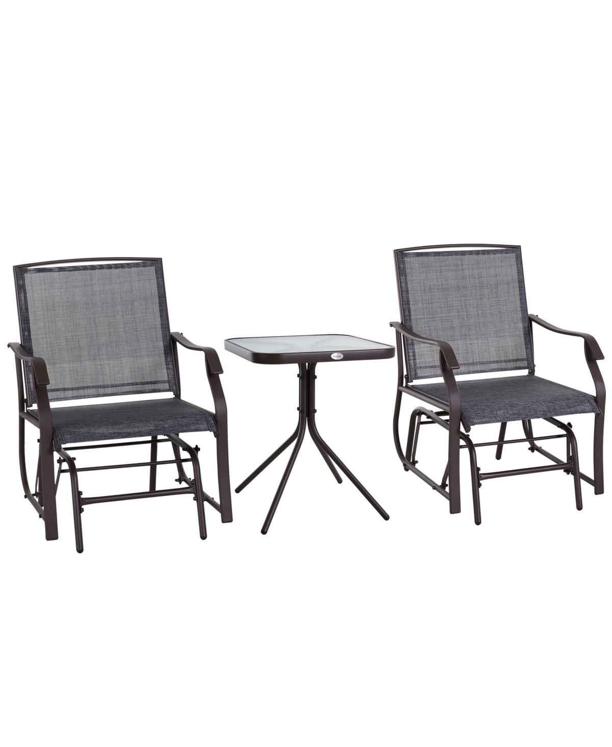 Click here for Flynama 3 Piece Outdoor Glider Chair with Coffee T... prices