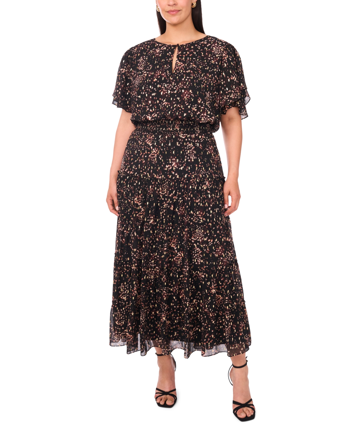 Click here for Msk Plus Size Maxi Tiered Dress - Rich Black prices