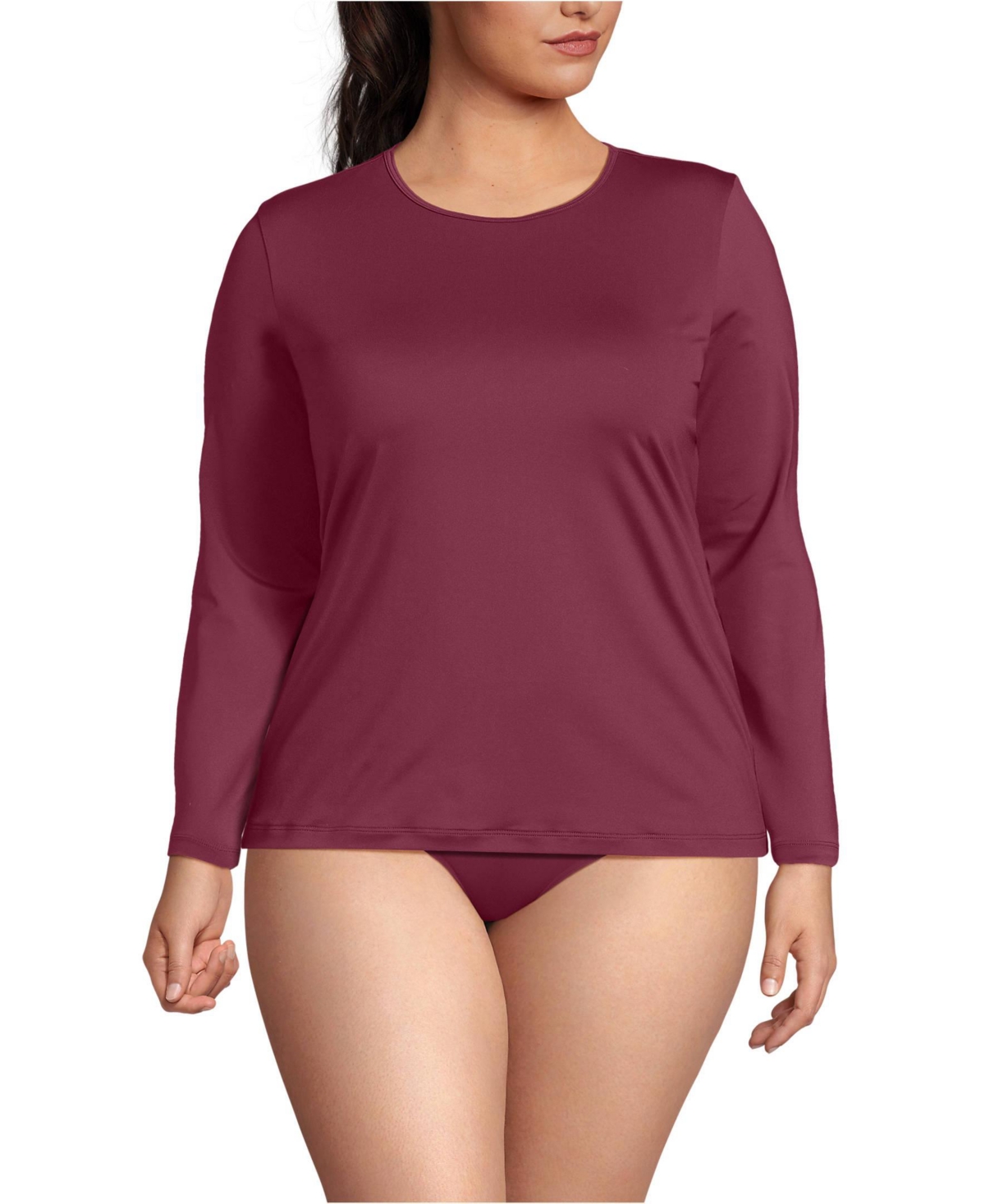 Click here for Lands End Womens Plus Size SunShade Upf 50 Long Sl... prices