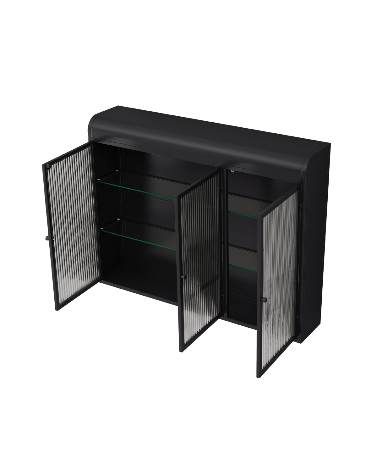 Click here for Casainc Arched 3-Door Wall Mounted Glass Cabinet f... prices