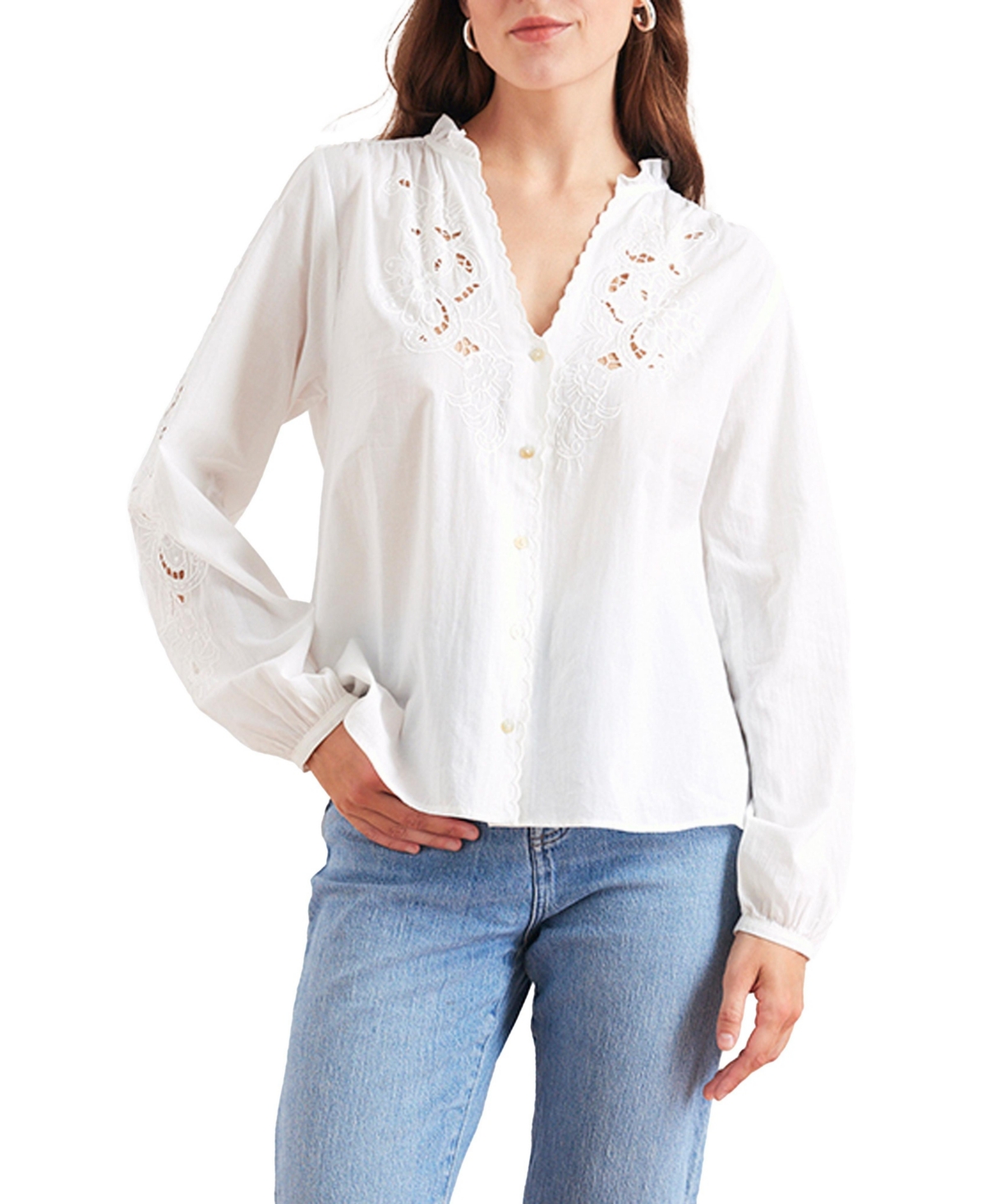 Click here for Paneros Clothing Womens Embroidered Camilla Blouse... prices