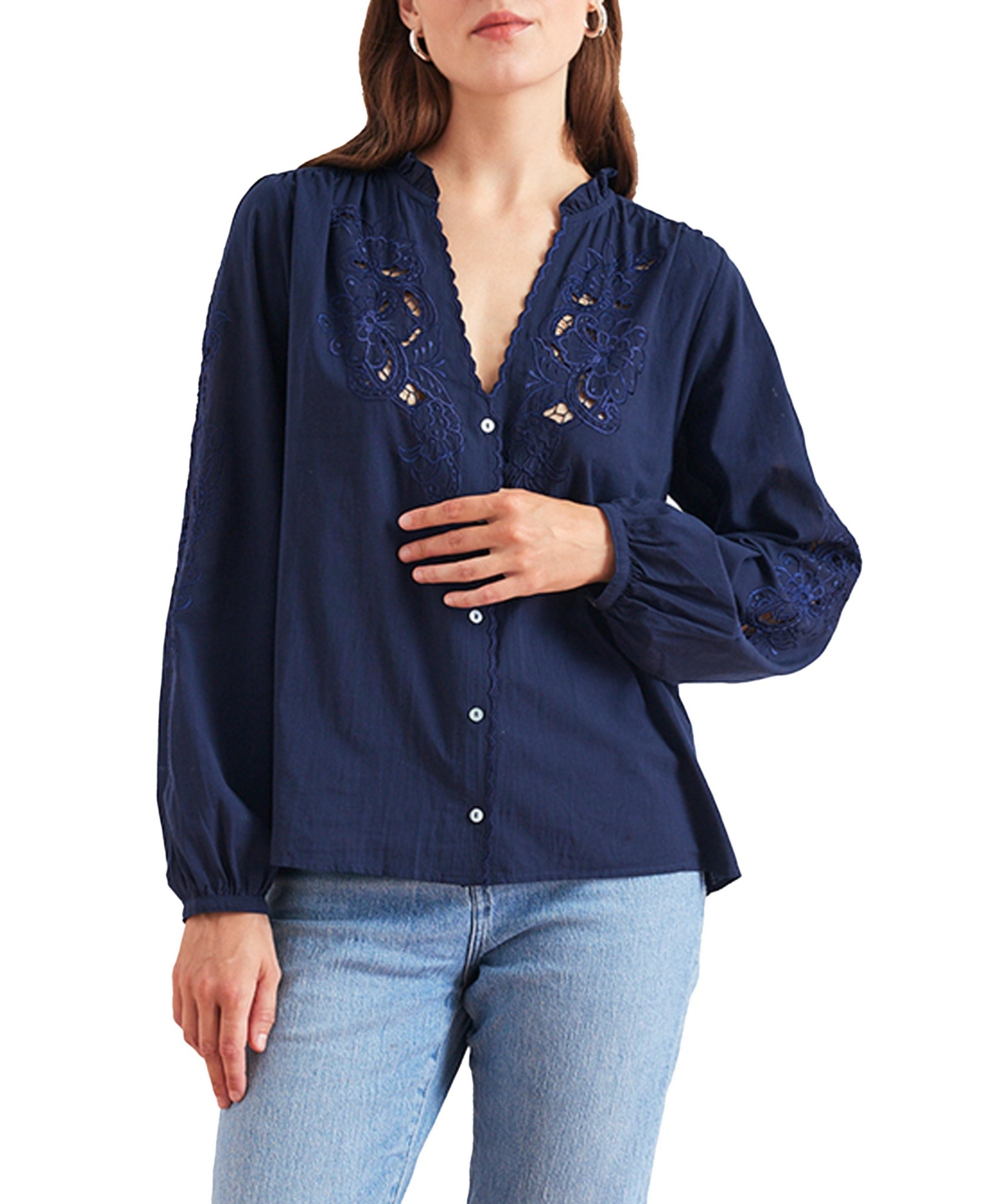 Click here for Paneros Clothing Womens Embroidered Camilla Blouse... prices
