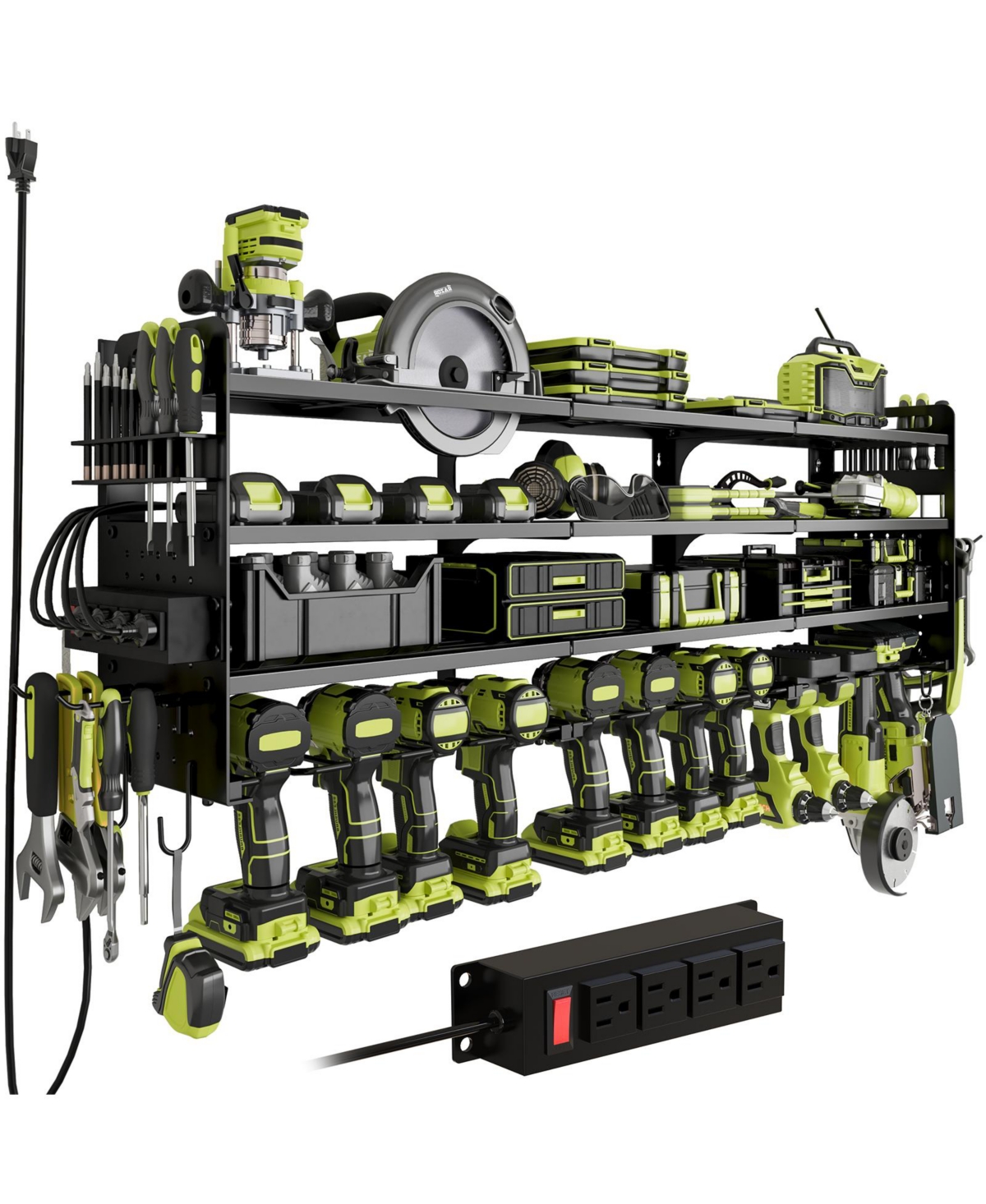 Click here for Hausource 4-Tier Power Tool Organizer with Pegboar... prices
