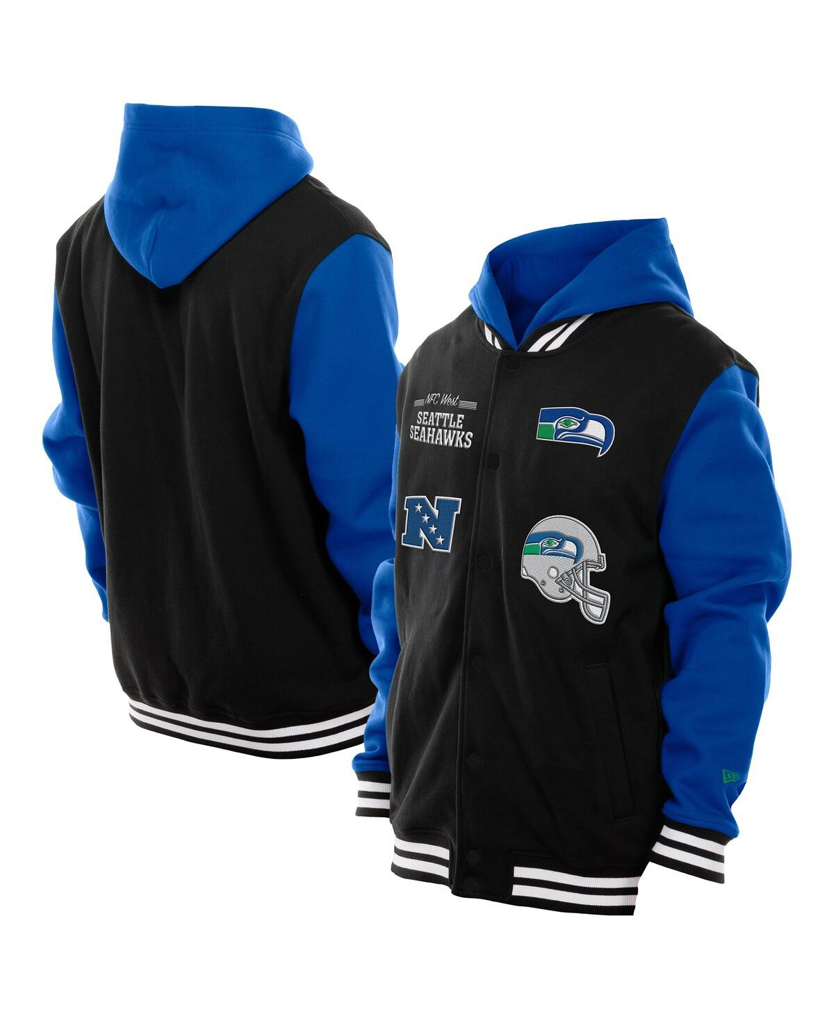 Click here for New Era Mens Black Seattle Seahawks Full-Snap Flee... prices
