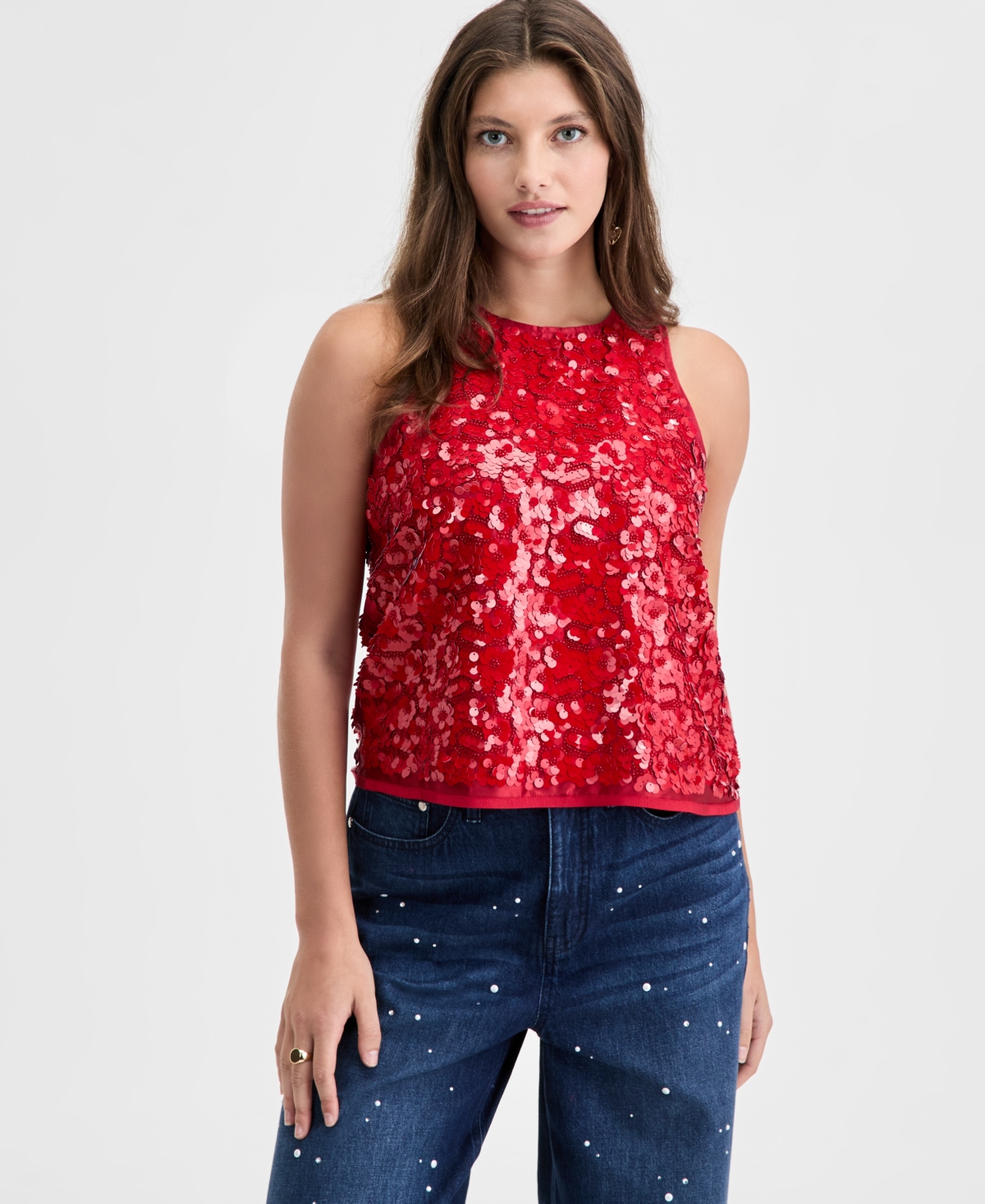 Click here for On 34th Womens Sequin Sleeveless Top  Macys Exclus... prices