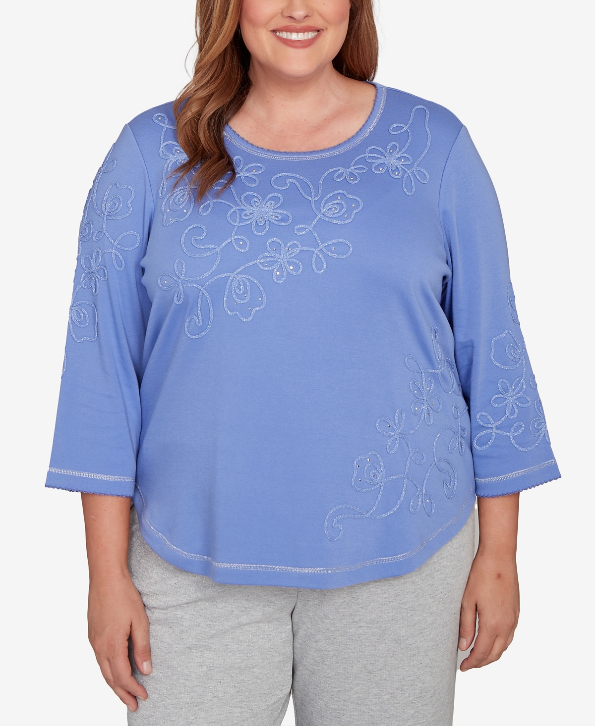 Click here for Alfred Dunner Plus Size Casual Vibe Asymmetrical F... prices