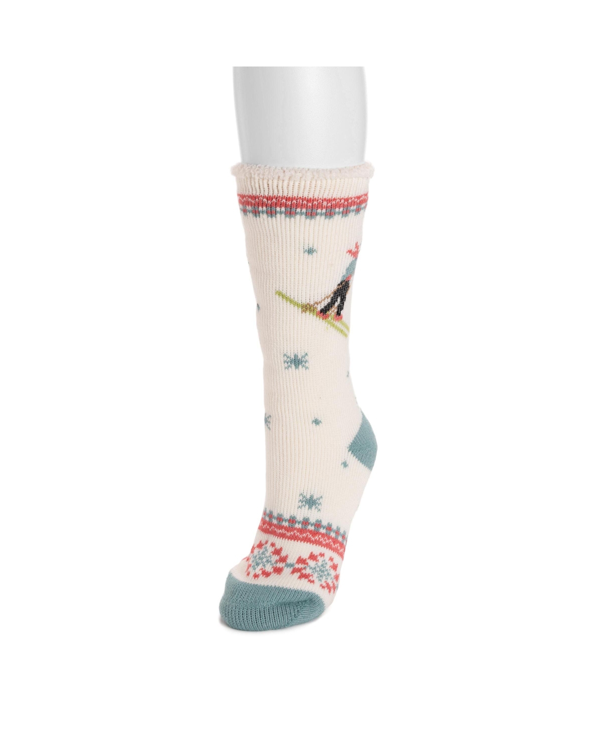 Click here for Muk Luks Womens Heat Retainer Sock - Ivory prices