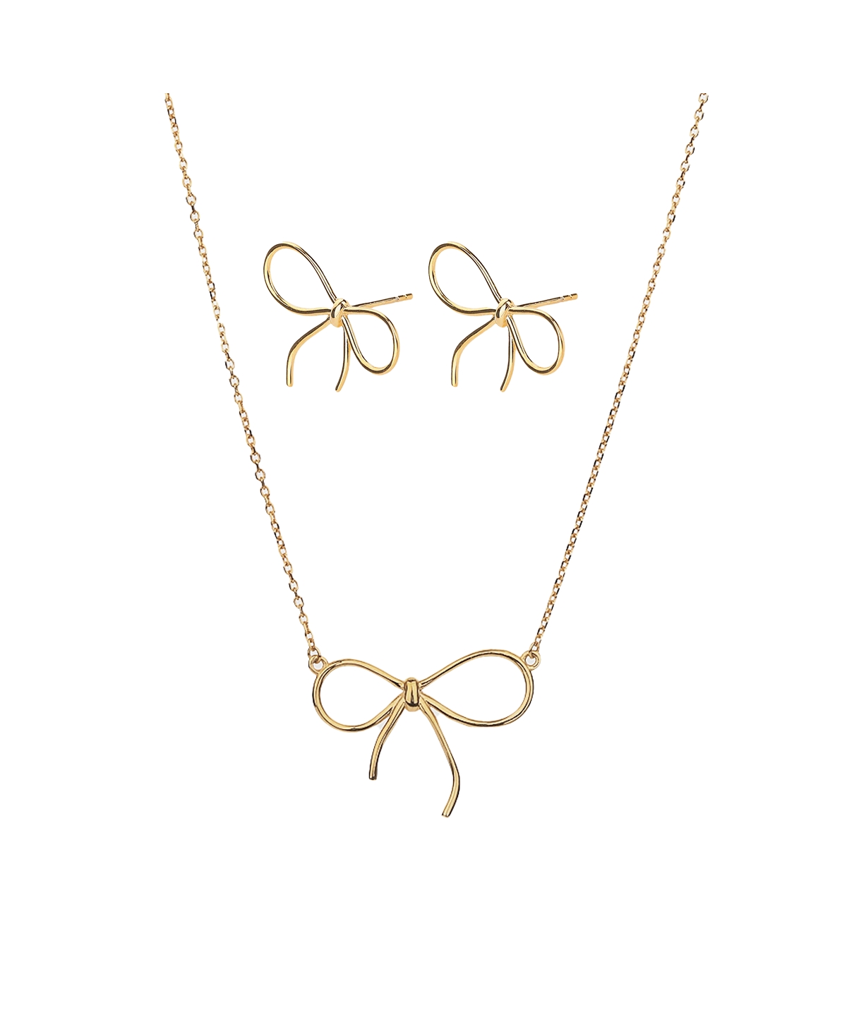 Click here for Sterling Silver 18k Gold Plated Colette Chic Bow N... prices
