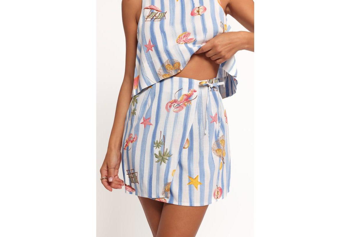 Click here for Petal and Pup Womens Siena Wrap Mini Skirt - Esme... prices