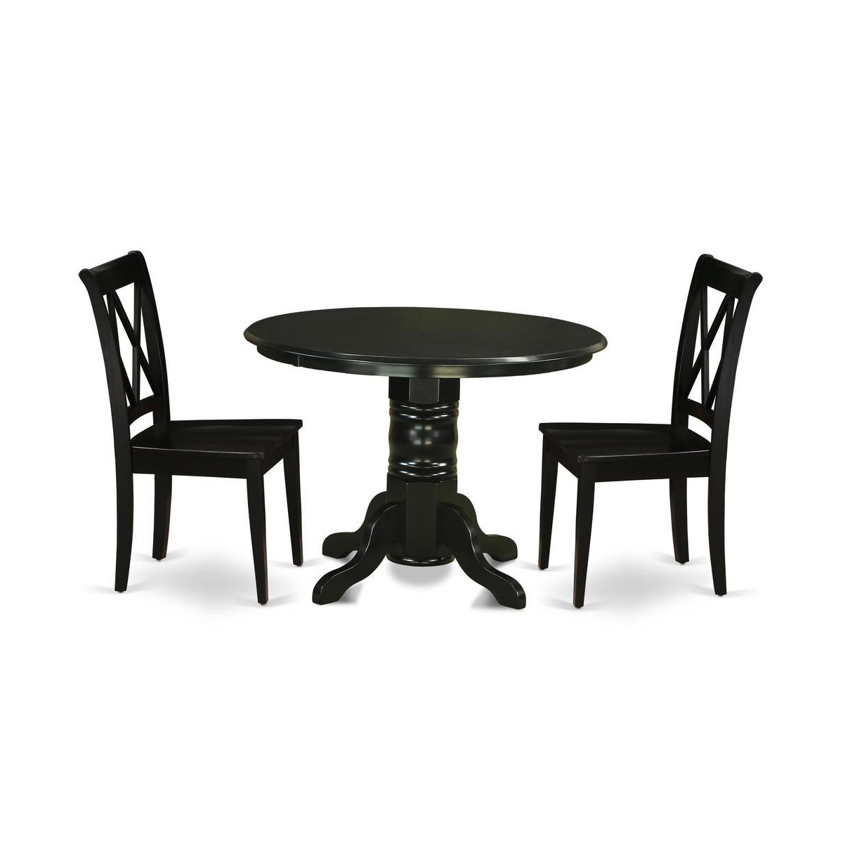 Click here for East West Furniture Dining Room Set Black  SHCL3-b... prices