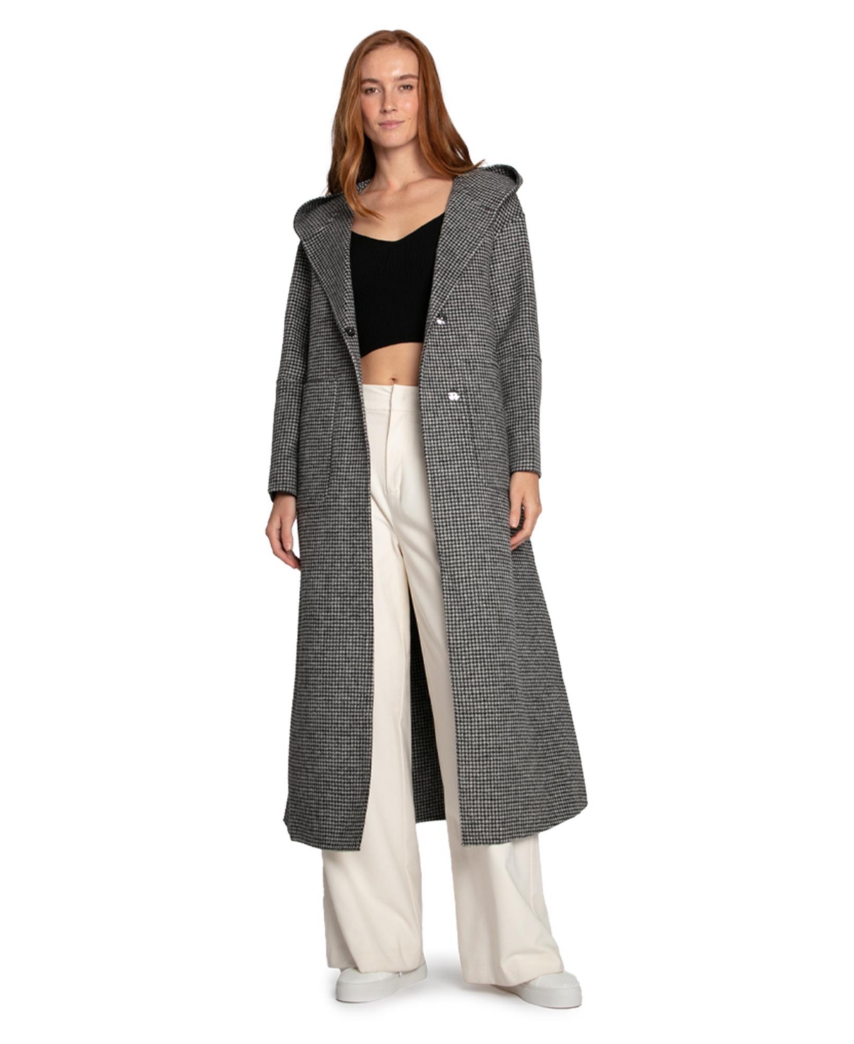 Click here for Belle & Bloom Walk My Way Wool Blend Oversized Max... prices