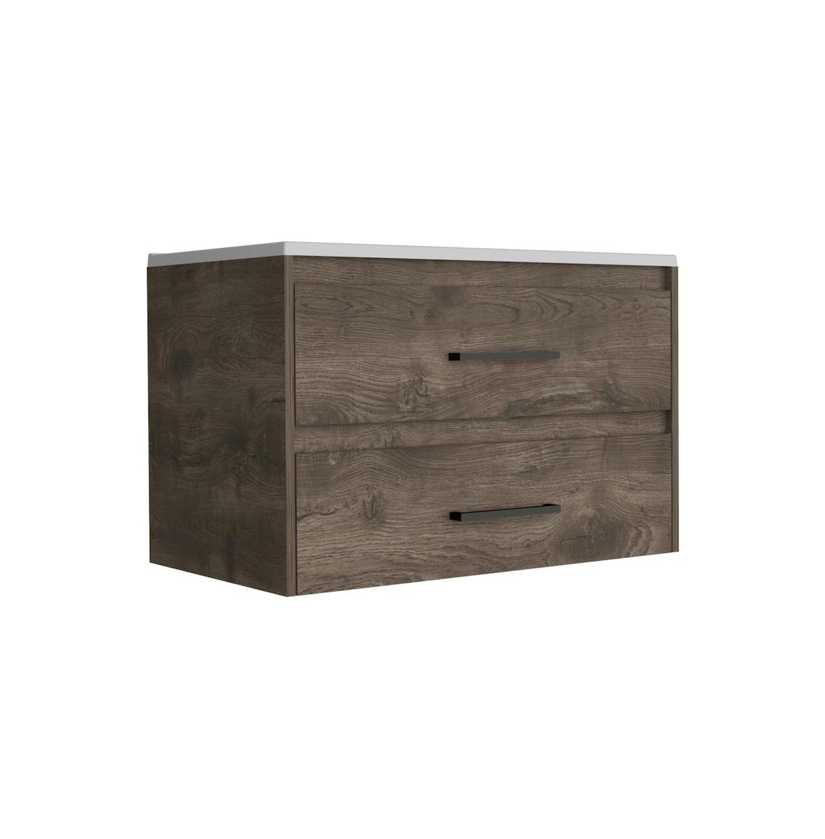 Click here for Tuhome Praga Floating Vanity Sink Dark Brown / Whi... prices