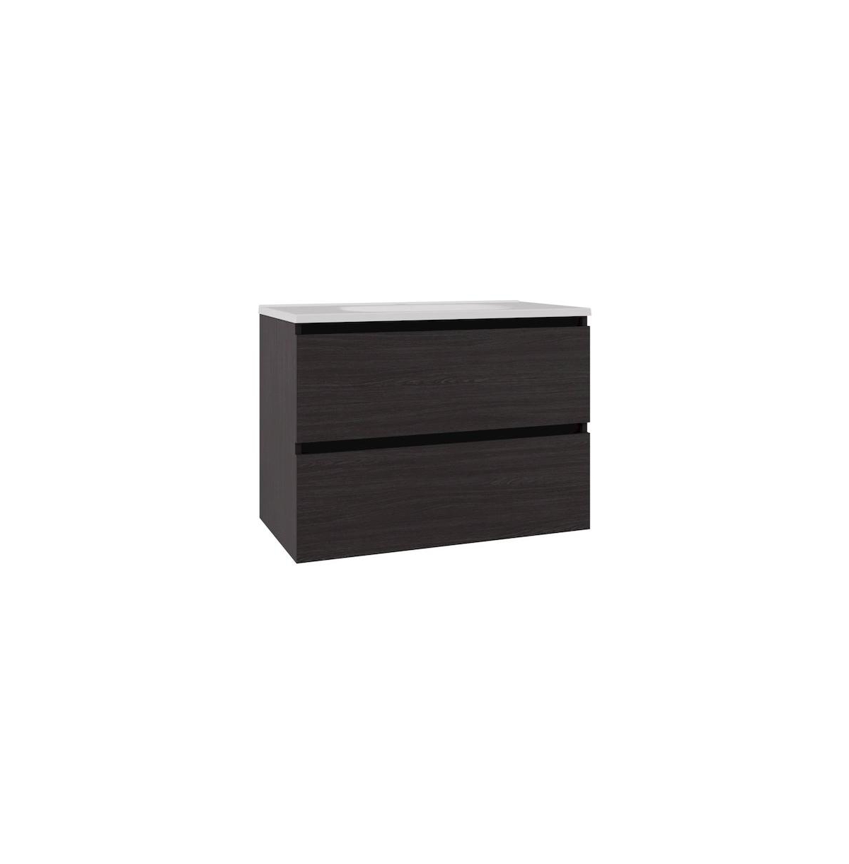 Click here for Tuhome Bathroom Cabinet Opalo Black Mdf - Black prices