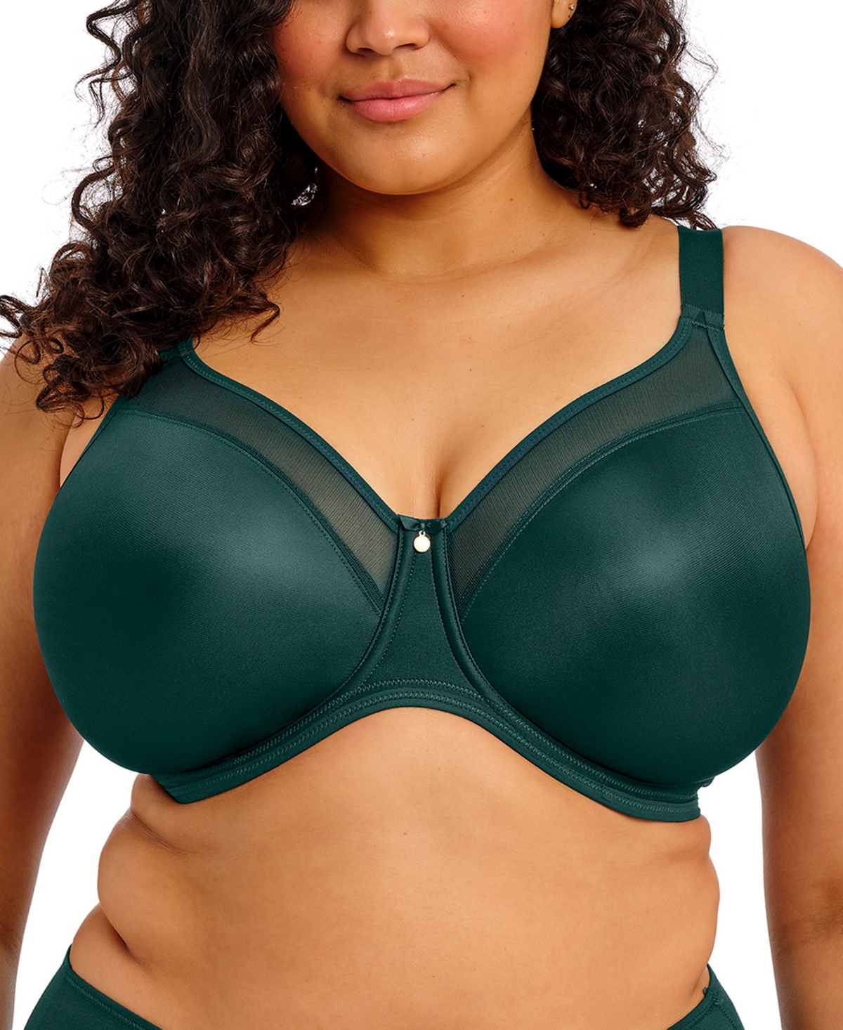 Elomi Plus Size Smooth Underwire Moulded Non Padded Bra EL4301 - Deep Emerald