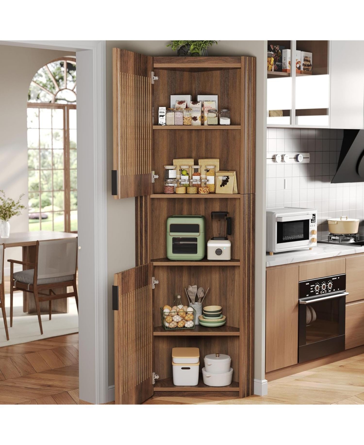 Click here for Tribesigns 78H Corner Cabinet  Farmhouse Kitchen P... prices
