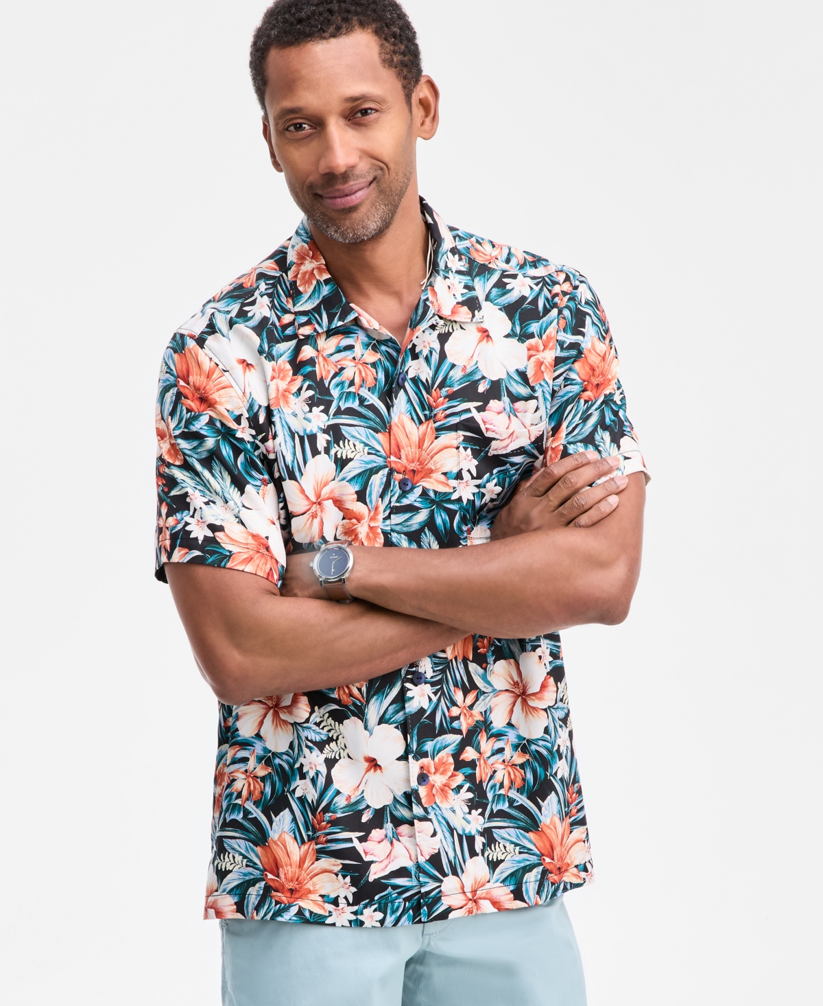 Click here for Tommy Bahama Mens Midnight Blooms Shirt - Evening... prices