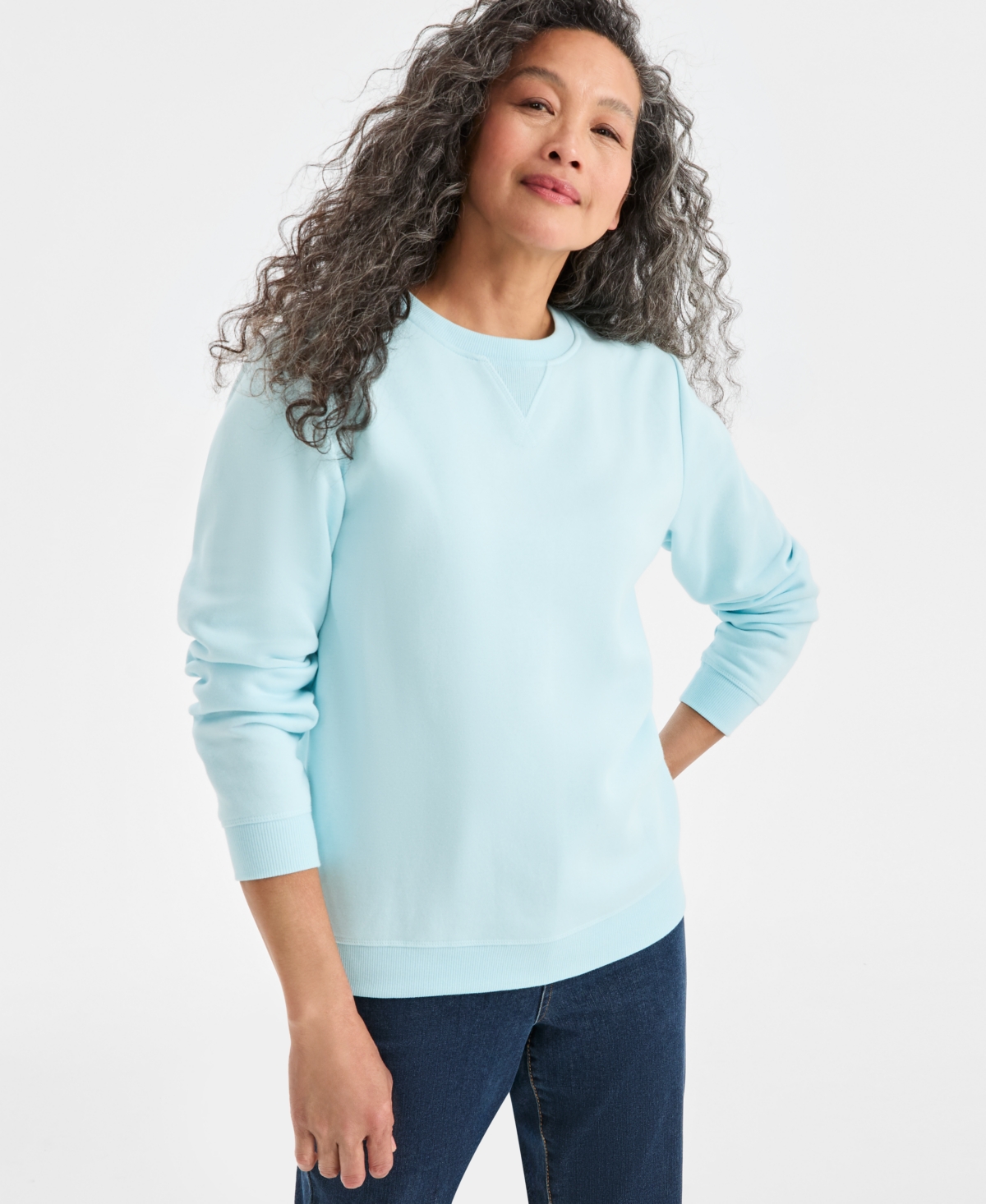 Click here for Style & Co Womens Long-Sleeve Crewneck Sweatshirt... prices