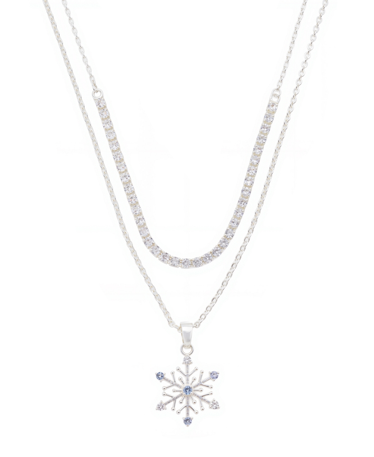Click here for Unwritten Cubic Zirconia Snowflake Pendant Layered... prices