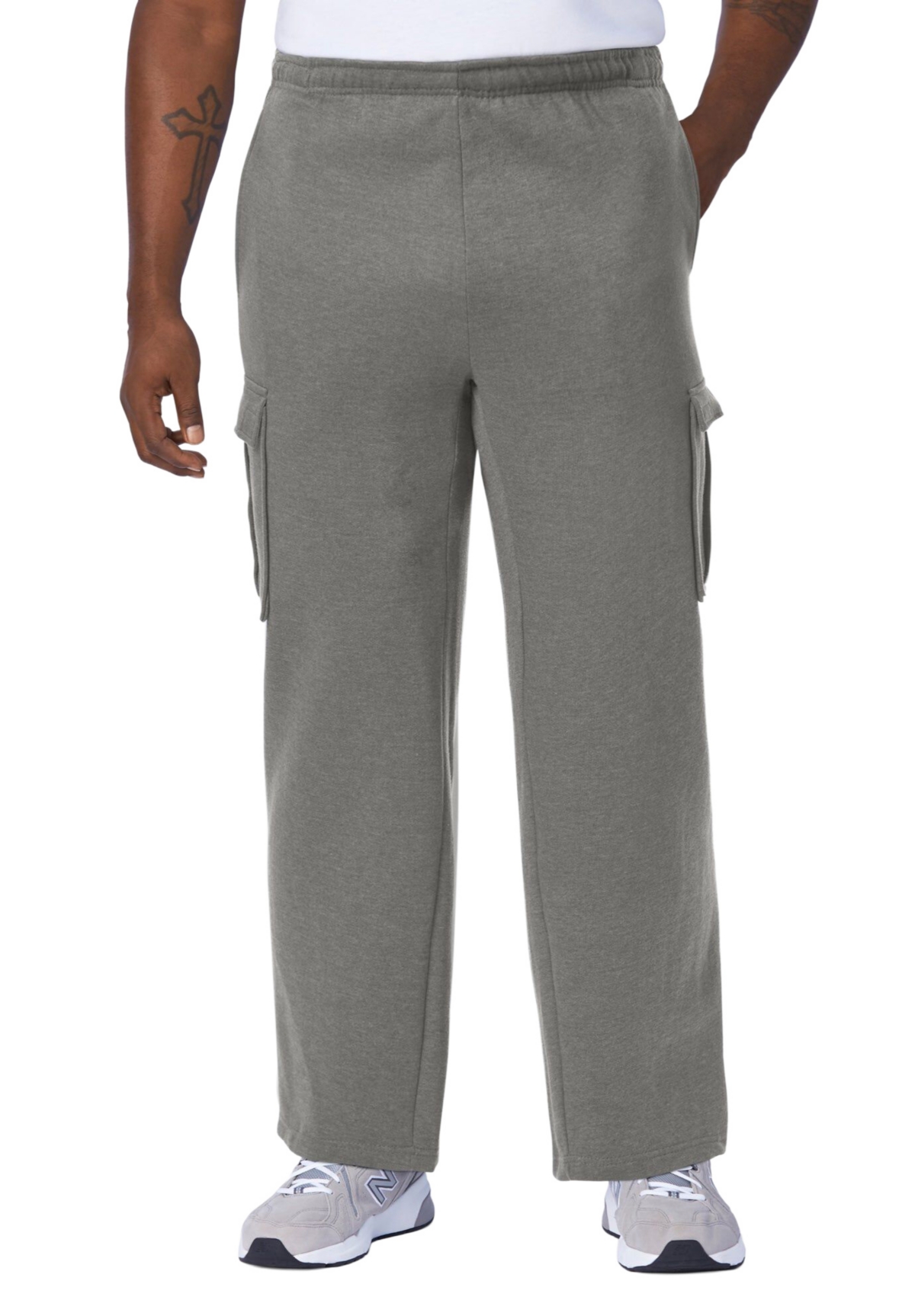 Click here for KingSize Big & Tall Fleece Cargo Sweatpants - Medi... prices