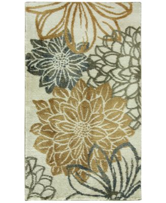 Bacova Cashlon Garden Gold Floral-Print 27" x 45" Bath Rug - Macy's