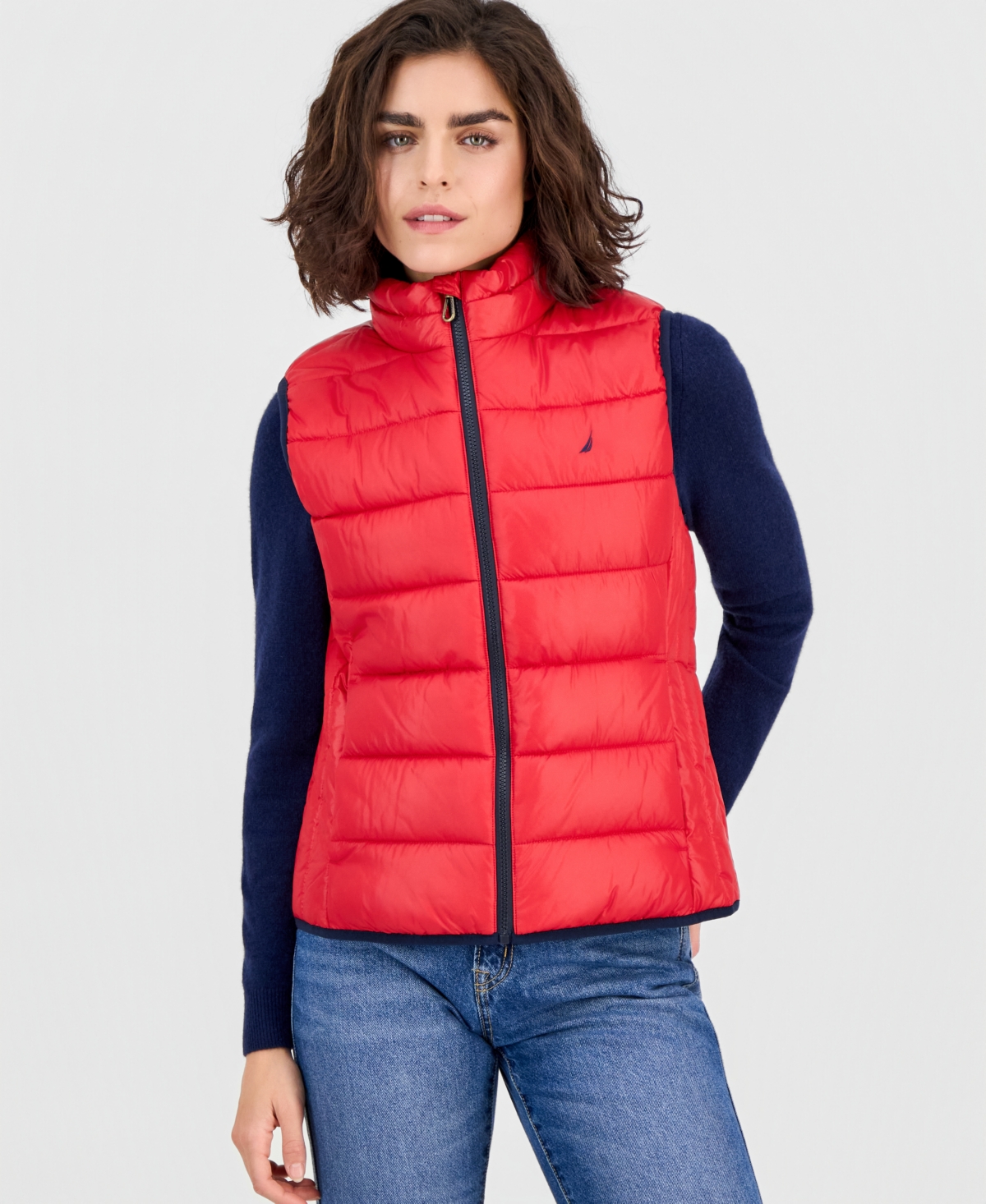 Click here for Nautica Jeans Womens Padded Puffer Vest - Haute Re... prices