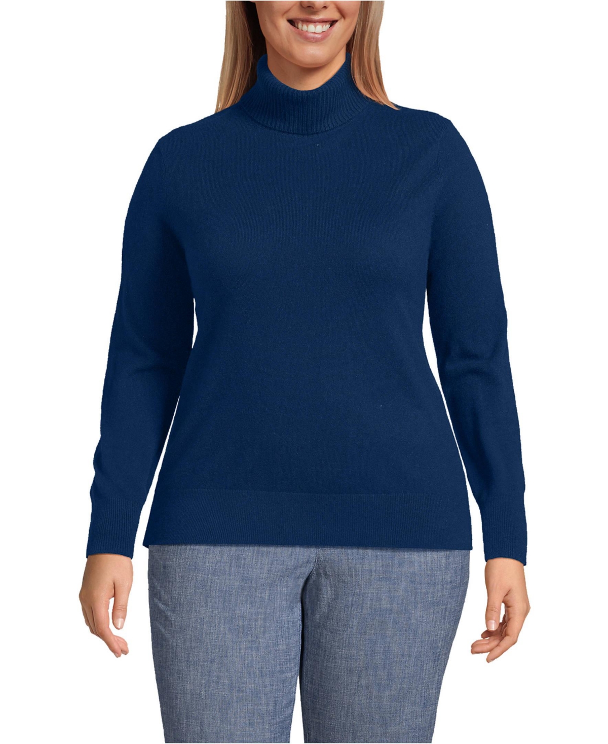 Click here for Lands End Plus Size Cashmere Turtleneck Sweater -... prices