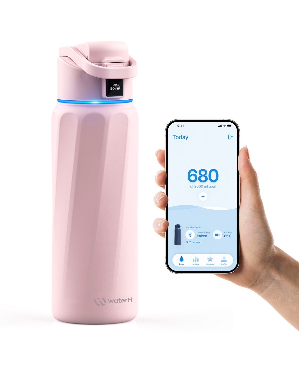 Click here for WaterH 32 oz. Insulated Smart Water Bottle with Hy... prices