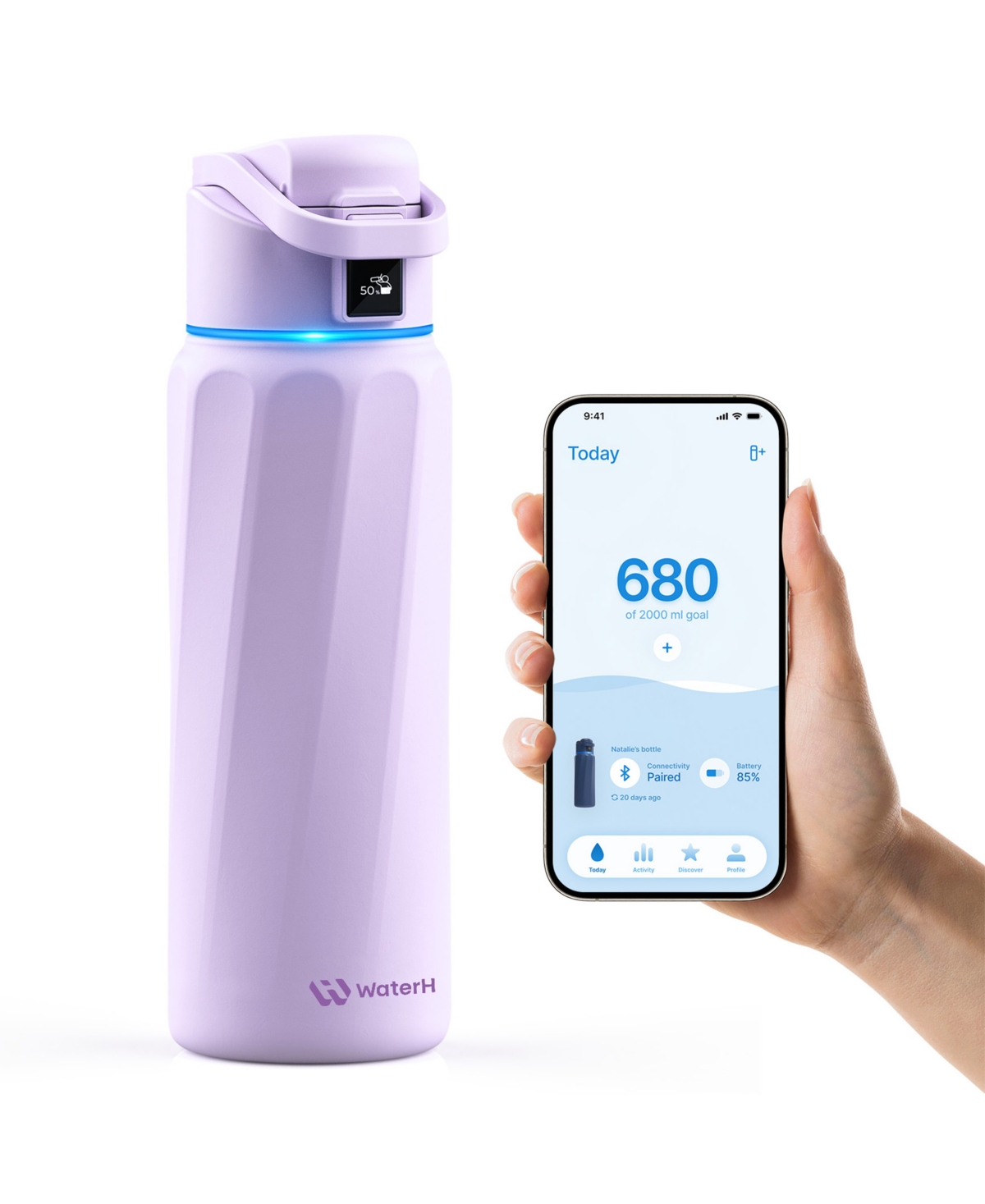 Click here for WaterH 32 oz. Insulated Smart Water Bottle with Hy... prices