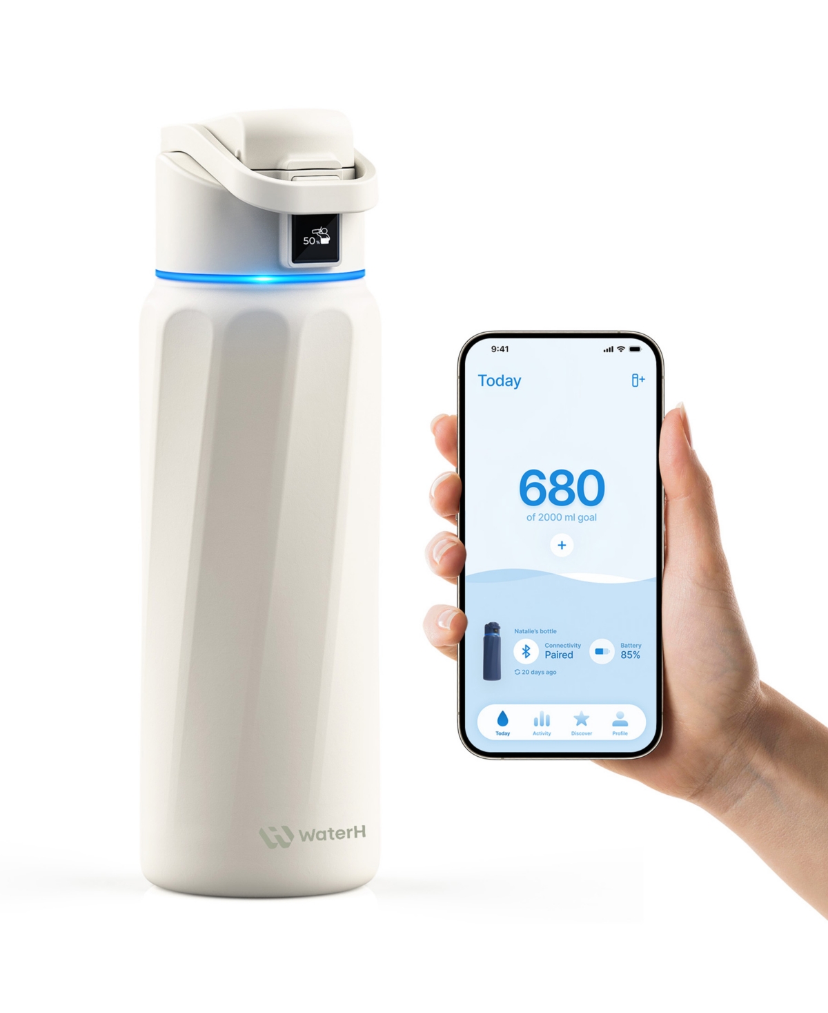 Click here for WaterH 32 oz. Insulated Smart Water Bottle with Hy... prices