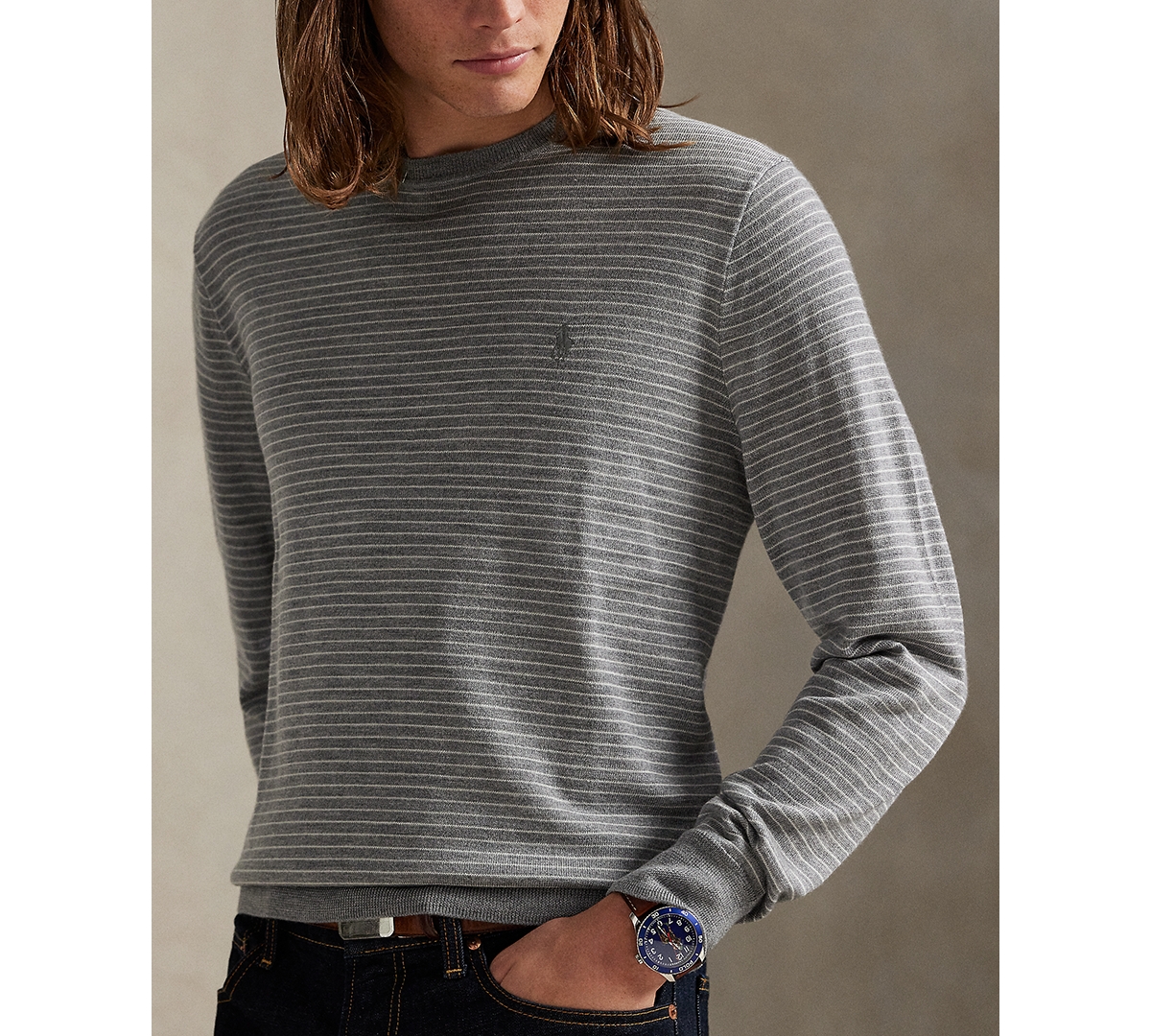 Click here for Polo Ralph Lauren Mens Merino Long Sleeve Sweater... prices