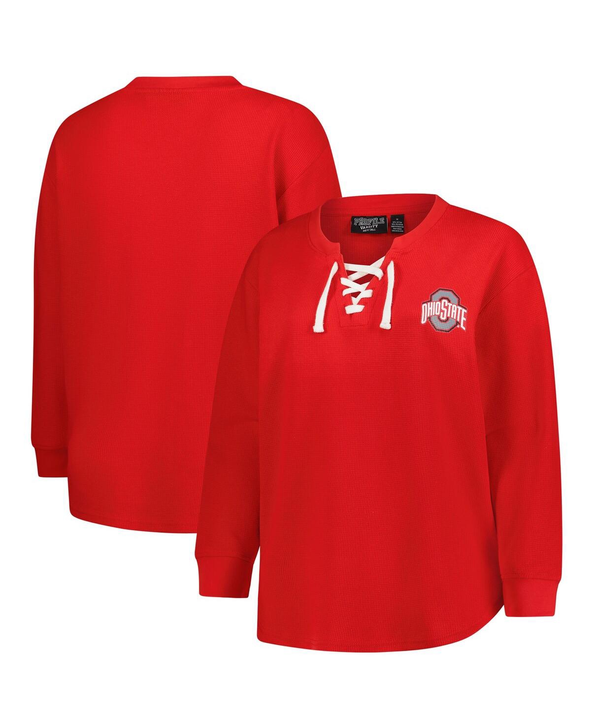Click here for Fanatics Womens Scarlet Ohio State Buckeyes Lace-U... prices