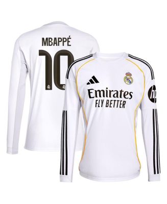 Adidas Men's Kylian Mbappé White Real Madrid 2025/26 Home Replica ...