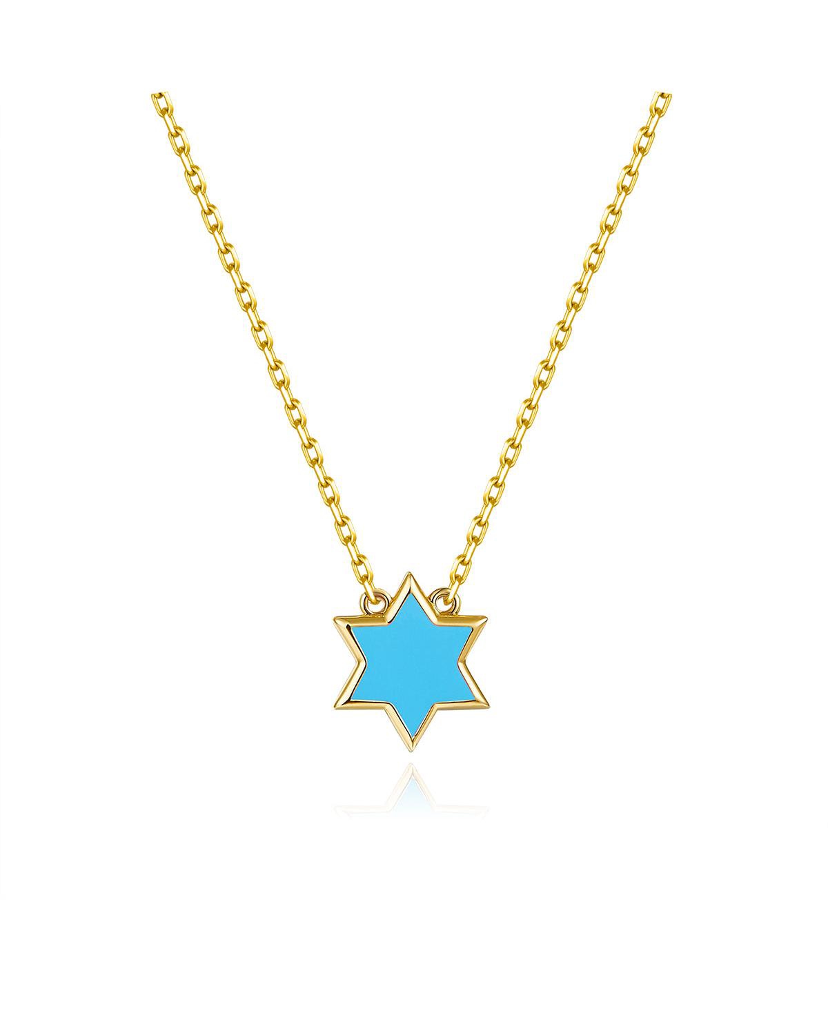 Click here for Anna Zuckerman Petit Star of David Necklace in Sky... prices