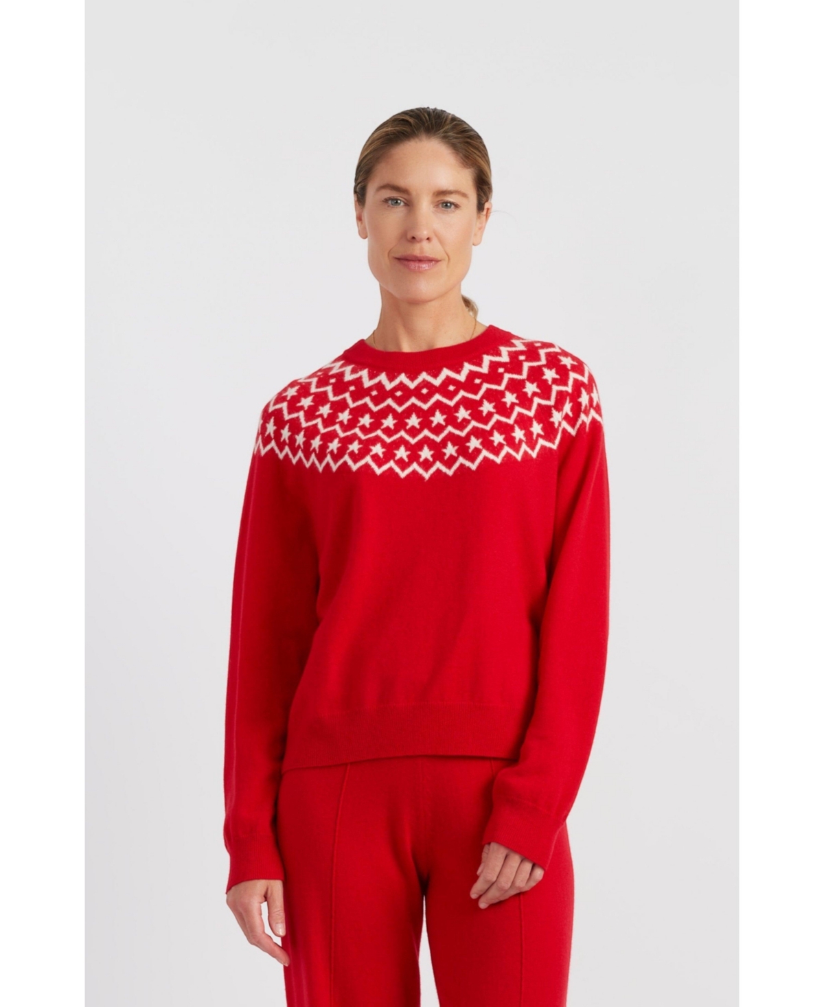 Click here for Chinti & Parker Womens Wool Cashmere Star Yoke Swe... prices